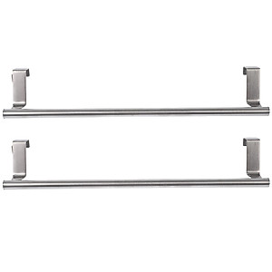 DOITOOL 2pcs Door Towel Rack Metal Clothes Hanger Wall Mounted Clothes Hanger Over Door Clothes Hanger Rack Bath Towel Bar Single Towel Bar Bathroom Towel Racks Towel Storage Hangers Metal