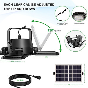 Solar Shed Light Outdoor/Indoor, 4-Leaf Solar Pendant Light 1000LM 128-LED with 4 Lighting Modes Remote Control, IP65 120° Adjustable Motion Sensor Light for Home Yard Garage Barn