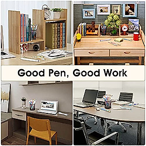 Ballpoint Pens, BYSOU 4pcs Rose Gold Metal Pen Refills Bling Dynamic Liquid Sand Pen Black Ink for Office Supplies