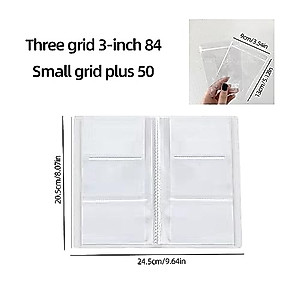 ROPAKED Transparent Jewelry Storage Book with Pockets 84 Slots and 50 Pcs Clear Small Plastic Bags Ring Earring Organizer Book Card Holder Travel Pouch for Jewelry