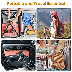 Prospo UPF 50+ UV Block Sun Protection Umbrella Large Compact Folding Travel Umbrella 46 Inch Auto Open Close Rain Umbrella for Women Men