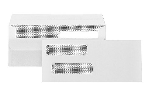 500 No. 8 Flip and Seal Double Window Security Check Envelopes - Designed for Quickbooks Printed Checks - Number 8 Size 3 5/8 Inch x 8 11/16 Inch