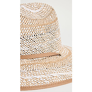 Lele Sadoughi Women's Straw Woven Hat, Pecan, Tan, One Size