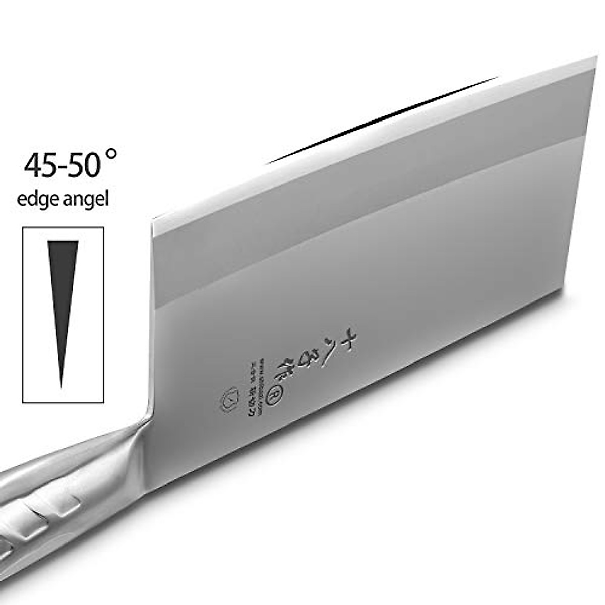 SHI BA ZI ZUO Kitchen Knife 8 Inches Versatile Butcher Cleaver Chopper Knife Slicing Meat Chopping Bones for Home Kitchen and Restaurant