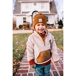 FURTALK Baby Beanie Cute Toddler Winter Hat Knit Boys Girls Warm 2 Pack Kids Embroidered Beanies Cap for 0-8 Years