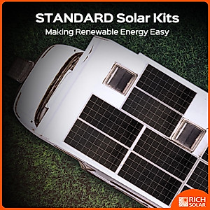 RICH SOLAR 400 Watt 12V Solar Kit Contains 2 high Efficiency 200W Monocrystalline Panels with 9 busbars and Our 40A MPPT Controller