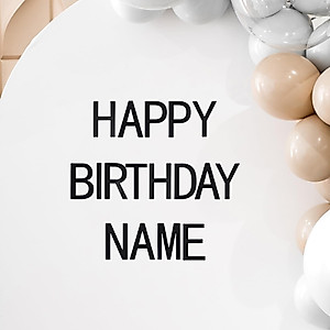 Dunzoom 134 Pcs DIY Letter Sign Sticker for Backdrop Customizable Happy Birthday Gender Reveal Sticker for Balloon Arch Decorations Make Your Own Letter Sticker Kit for Birthday Party Baby Shower