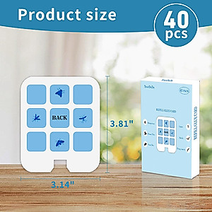 40 Pcs Sticky Replacement Glue Card Applicable to SH502, DT3005W, DT23005-06, Disposable Indoor Plug-in Trap Refill Board for Mosquito, Fly, Moth, Flying Gnat, Highend Glue, Pet and Child Safe