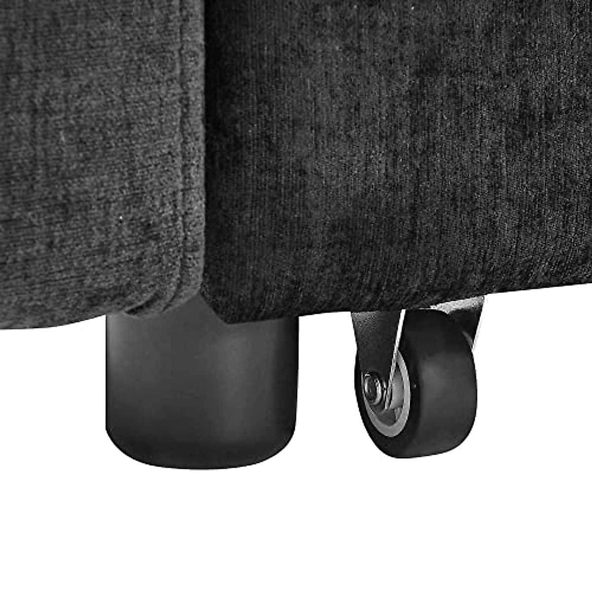 Cotoala Modern Velvet Convertible Loveseat Sleeper Sofa with Adjustable Backrest, Pull Out Bed w/Arms & 2 Lumbar Pillows, 2 Seat Corner Couch Living Room & Apartment, Black