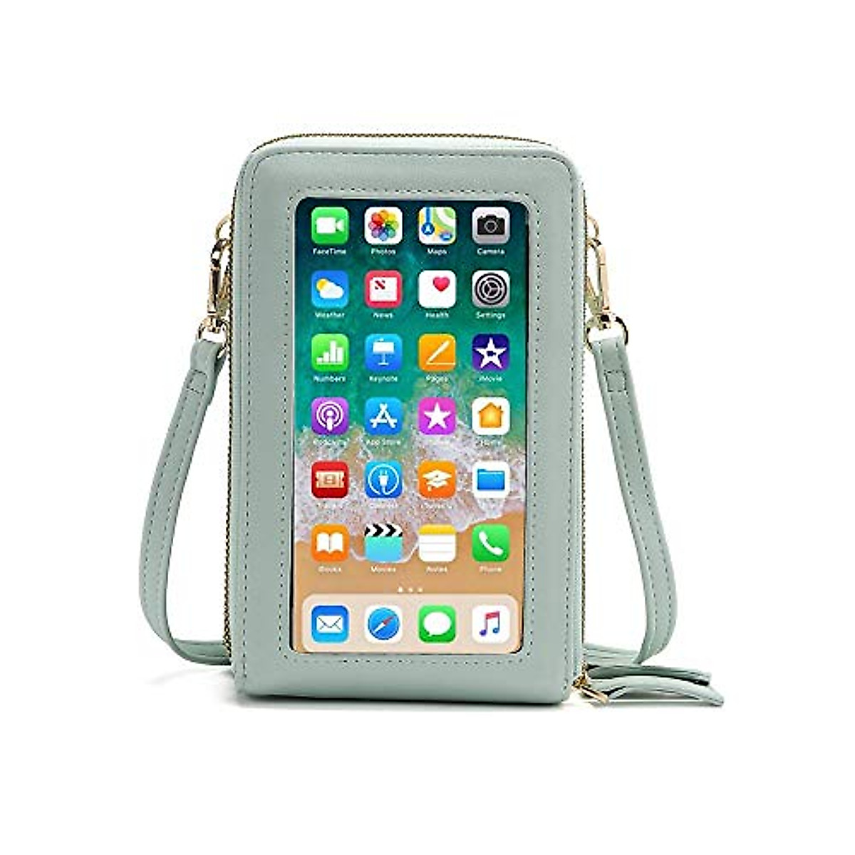 myfriday Small Crossbody Cell Phone Purse for Women, Mini Messenger Shoulder Handbag Wallet with Credit Card Slots