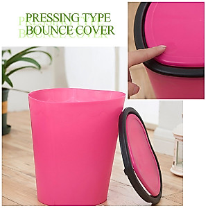 PalaeoWind Heart-Shaped Plastic Trash Can, Creative Fashion Home Kitchen Living Room Trash Can with A Lid Bedroom by Formula,Purple