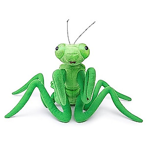 Large Green Mantis Plush Toy - Realistic Mantis Stuffed Animals 15in, Lifelike Soft Big Wings Insect Weigted Toys, Simulation Mantis Plushie Model Toy, Unique Plush Gift Collection for Kids
