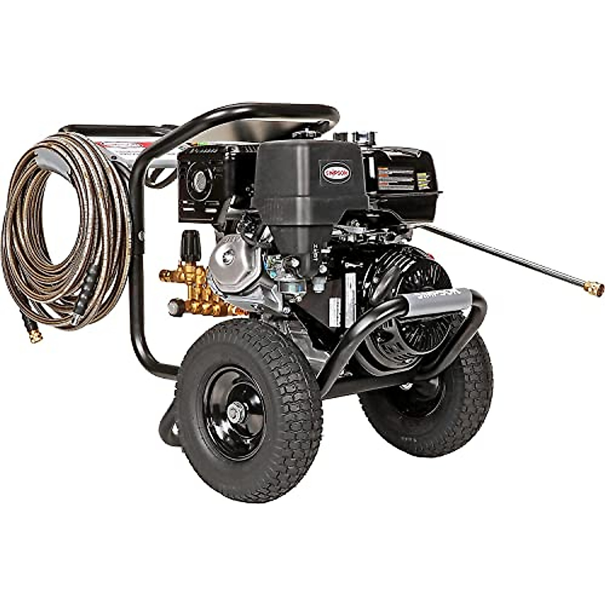 SIMPSON Cleaning PS4240 PowerShot 4200 PSI Gas Pressure Washer, 4.0 GPM, Honda GX390 Engine, Includes Spray Gun, 5 QC Nozzle Tips, 3/8-inch x 50-foot Monster Hose, (49-State)