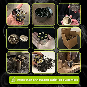 Universal Zink Hand Grinder, Revolver Collection, Silver 2.04in