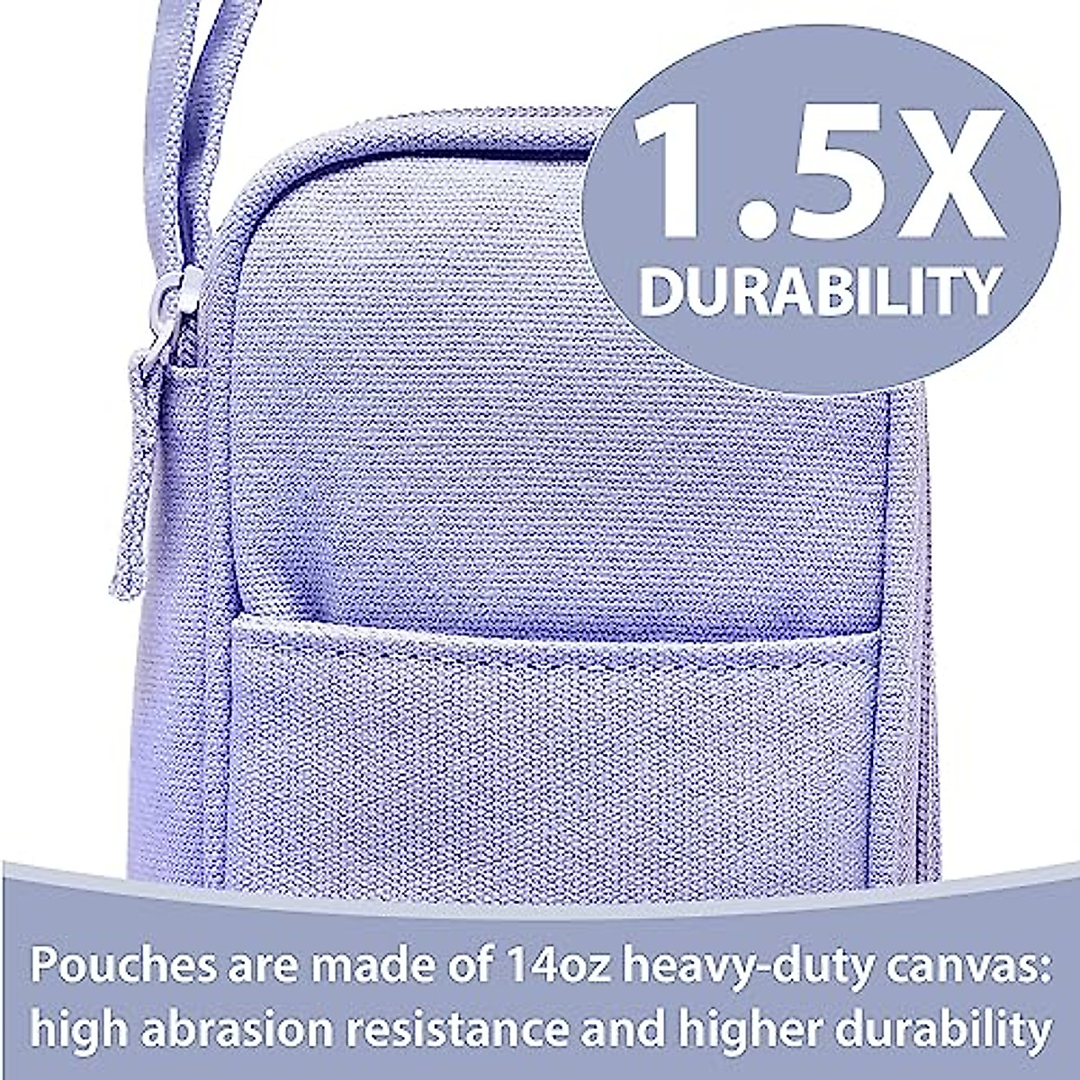 SPACEMATE Heavy Duty Canvas Pencil Case Pouch Bag - Holds 50-100 Pencils - Large Big Capacity Aesthetic Pen Case School Supplies for Girls Women Adults (Purple)