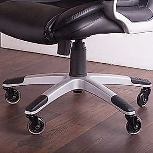 Professional Office Chair Caster Wheels Gift Set of 5 - Protect All Your Floors - 3'' Heavy Duty Replacement Rubber Chair Casters - Best Protection for Your Hardwood Floors