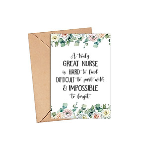 Arezzaa Card For Nurse - Nurse Leaving Card - A Truly Great Nurse Is Hard To Find - Farewell Card - Appreciation Card - Retirement Card - Personalised, 5 x 7 inches
