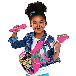 Barbie Rock Star Guitar, Interactive Electronic Toy Guitar with Lights, Sounds, and Microphone, Kids Toys for Ages 3 Up by Just Play
