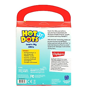 Educational Insights Hot Dots Jr. Learn My ABCs with Highlights: Homeschool Learning Workbooks, 48 Early Learning Lessons, Interactive Pen Included, Ages 3+