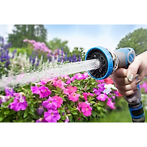 INNAV8 Water Hose Nozzle Sprayer - Features 10 Spray Patterns, Thumb Control, On Off Valve for Easy Water Control - HIGH Pressure Garden Hose Nozzle for Garden Hose - Garden Hose Spray Nozzle for Hose