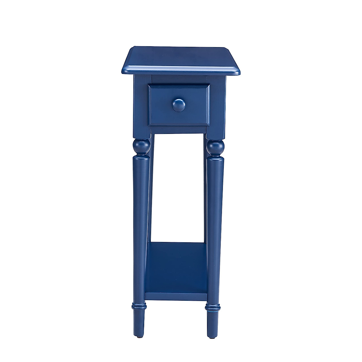 Leick Home Coastal Narrow Side Table, Navy Blue