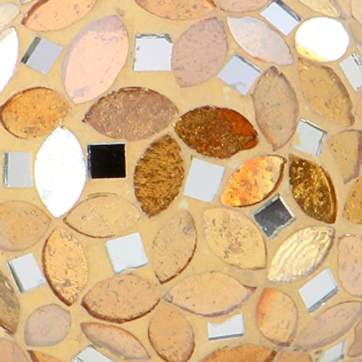 Deco 79 Glass Handmade Mosaic Orbs & Vase Filler, Set of 4 4"D, Gold