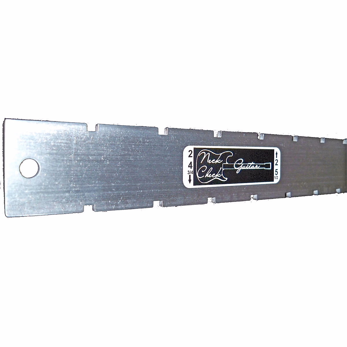 Made In USA-Bass Straight Edge (Notched) Luthiers Tool-Neck Check