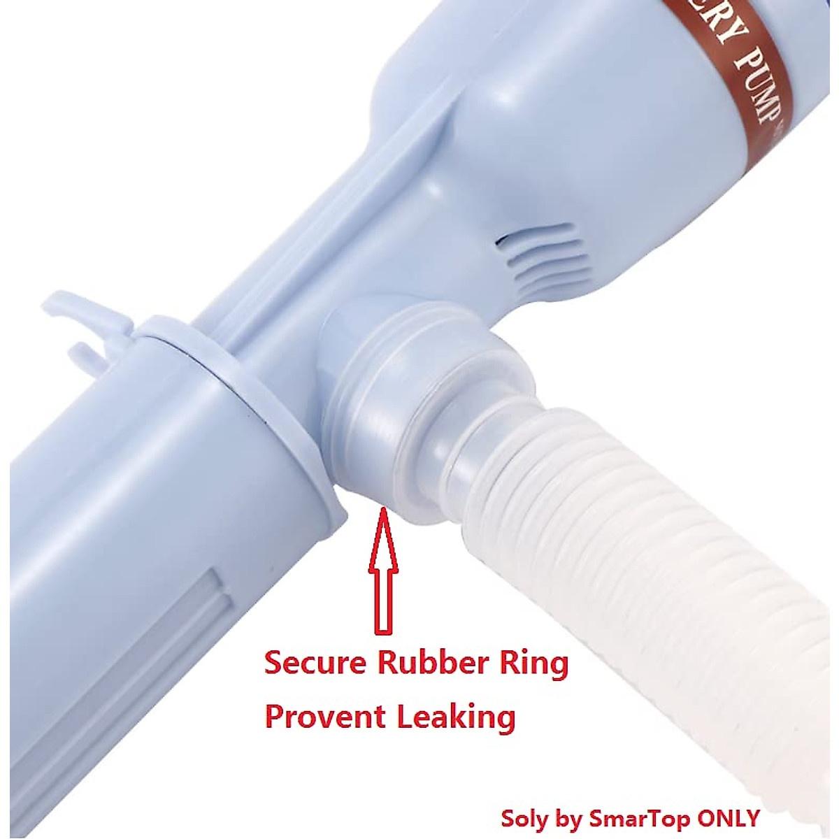 SmarTopus Electric Liquid Transfer Siphon Pump for Diesel, Fuel, Oil, Water, Battery Operated Power Siphon Pump for Gasoline (by SmarTop) 2-PACK