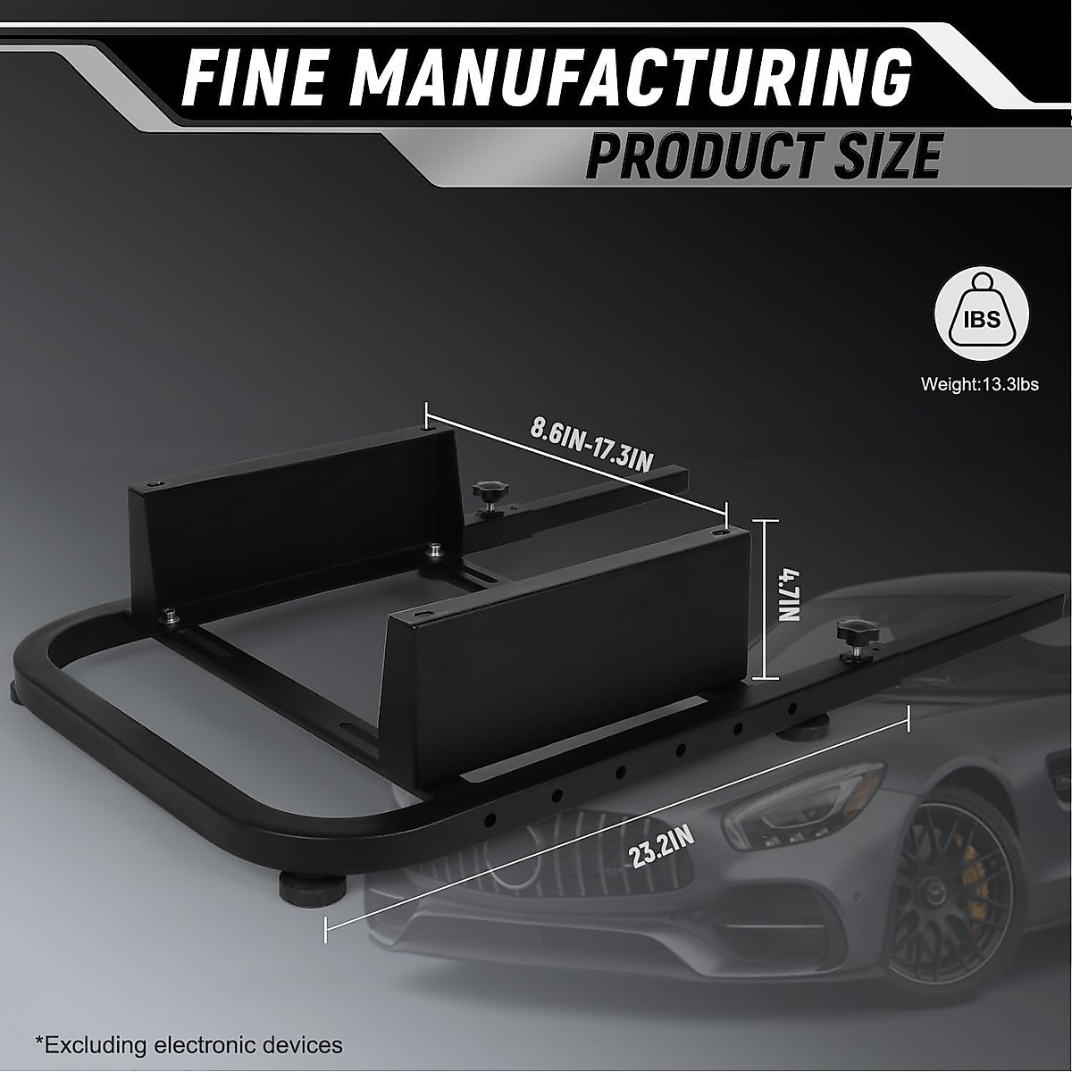 Supllueer Racing Seat Bracket Used with Racing Wheel Stand to Form Sim Cockpit Fit for Anman Marada Dardoo Minneer Adjustable Universal Sim Race Mount Support DIY, Excluding Seat