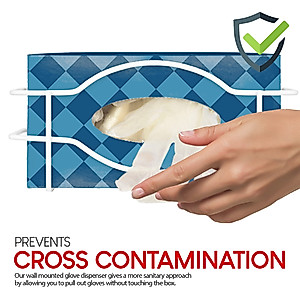 Stock Your Home (White) Metal Single Gloves Dispenser, Tissue Box Shelf, Glove Box Holder Wall Mount, for Kitchen, Cleaning Closet, Lab, Exam, Office