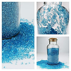 BXI 2.2 Lbs Small Aquarium Substrate Gravel Sand, Polished Smooth Fish Tank Gravel, Colorfast Uncoated Vibrant Blue Sea Glass, Decorative Stones for Vase Fillers, Fairy Garden, Potted Plants