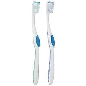 Colgate 360 Extra Soft Toothbrush for Sensitive Teeth and Gums with Tongue and Cheek Cleaner, 2 Pack