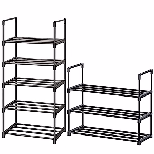 OYREL Shoe Rack, Sturdy Metal Shoe Rack Organizer,Narrow Shoe Rack,Shoe Racks for Closets,Shoes Rack,Shoe Stand,Shoe Shelf