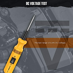 AUTOOL Circuit Probe Kit 6-24V Automotive Circuit Tester with Auto Electrical System Testing Functions (Digital Voltage Tester/Multimeter/Short Finder/Battery Tester/Power or Ground Supply)