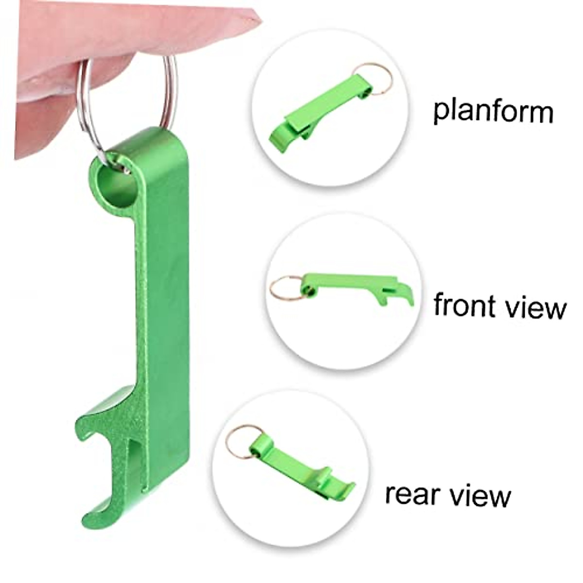 RORPOIR Bottle Opener Ring Keychain Beer Bottle Opener Bottle Opener Wedding Favors Beverage Opener Bottle Opener Keychain Key Chain Ring Keychain Wine Opener Metal Keychain Soda Aluminum