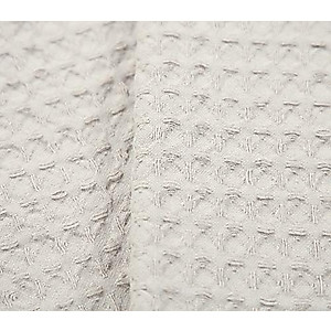 HILLFAIR 100% Combed Cotton Blanket– Queen Size Bed Blanket– Warm Soft All Season Breathable Lightweight Summer Blankets– Waffle Weave Home Decor Bed Blanket- Ivory Queen Bed Cotton Blankets/Bedcover