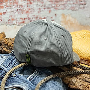 HOOEY Men's Ash Flexfit Fitted Hat (Large/X-Large, Grey)
