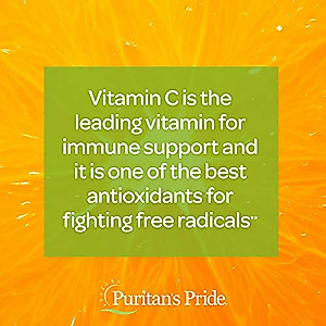 Puritan's Pride Chewable 500 mg with Rose Hips Supports Immune System Health Vitamin C 250 Count (Pack of 1)