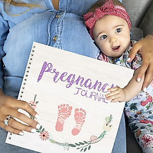 My 9 Month Journey | Pregnancy Journal Memory Book with Stickers | Baby Scrapbook and Photo Album | Pregnancy Must Haves for First Time Moms | Picture and Milestone Books for Toddlers