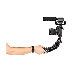 JOBY GorillaPod 5K Kit + Rig Upgrade, Professional Tripod Stand with Ball Head for DSLR or Mirrorless Cameras with Lens (up to 11lbs/5kg) Black/Charcoal Bundle with 64GB SD Card, Cloth