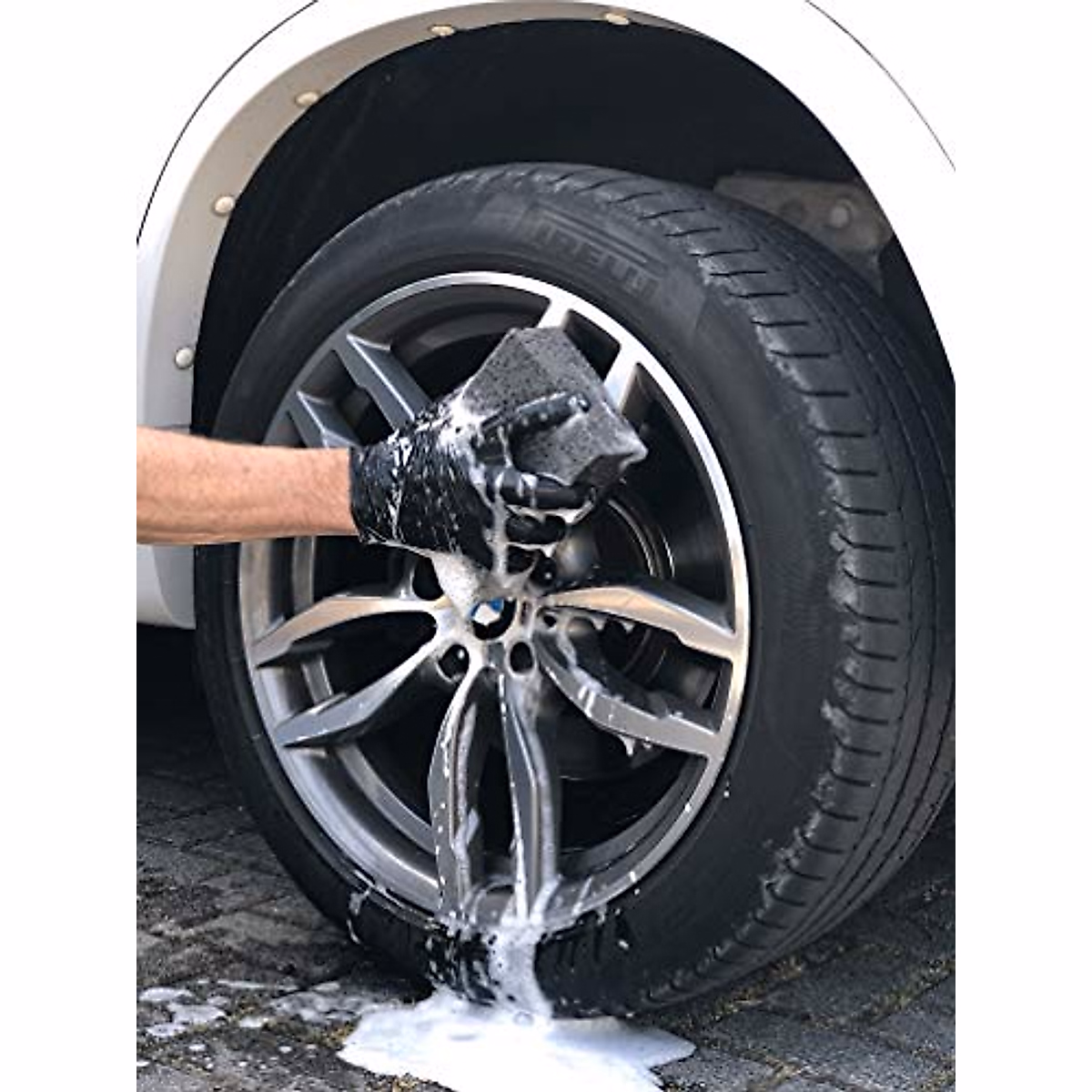 Glart 44WSA Set of 2 Sponges Anthracite for Car Wash Rims Paint 18 x 12 x 6 cm, 78 x 50 cm