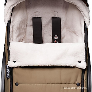 Babyzen YOYO Footmuff, Toffee - Sherpa Lining & Fleece Hood with Drawstring to Keep Baby Warm - Includes Carrying Bag - Machine Washable