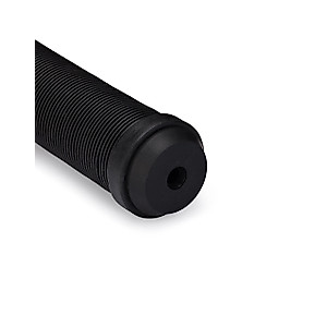 25NINE Ronin Grip Without Flange - Flangeless BMX Bike and Scooter Handlebar Grips with End Plugs - Black