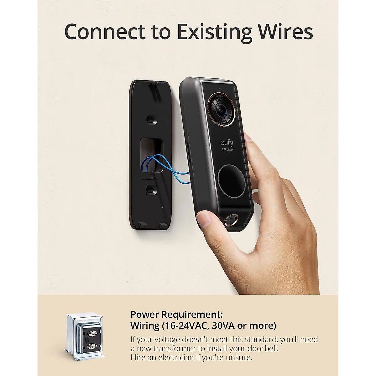 eufy Security Video Doorbell (Wired) S330 with Chime, Dual Cam,Delivery Guard,Security Camera,2K with HDR, No Monthly Fee, 16-24V, 30VA, homebase NOT Supported,Motion Only Alert(Renewed)