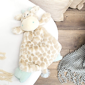DEMDACO Colby Giraffe Sky Blue Children's Plush Rattle Blankie