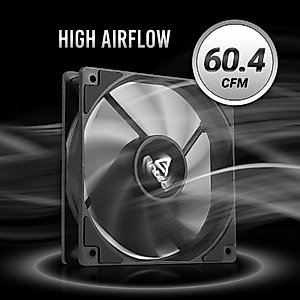 Antec PWM PC Fans, 120mm Fan, 4 Pin PWM, 60.4CFM Case Fans, 12V 4 Pin PWM Connector, Computer Fans with 1400 RPM, P12 Series 5 Packs