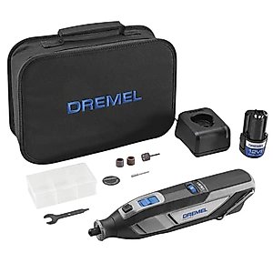 Dremel 8240 12V Cordless Rotary Tool Kit with Variable Speed and Comfort Grip - Includes 2AH Battery Pack, Charger, 5 Accessories & Wrench, Tool Fabric Carry Bag, and Instruction Manual