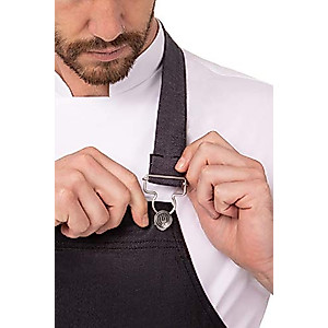 Chef Works Unisex Boulder Bib Apron, Purple Black, One Size