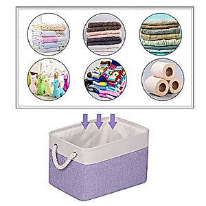 KEEGH Fabric storage baskets 15inch，3-Pack Collapsible Storage Bins with Drawstring Cover & Handles, closet storage organizer for Dog Toy Gift Nursery Storage (15x10.5x9.5inch)