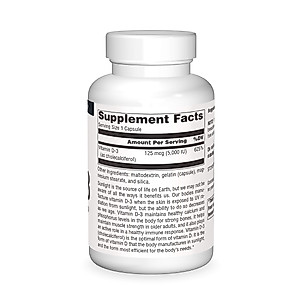 Source Naturals Vitamin D-3 5000 iu Supports Bone & Immune Health - 240 Capsules